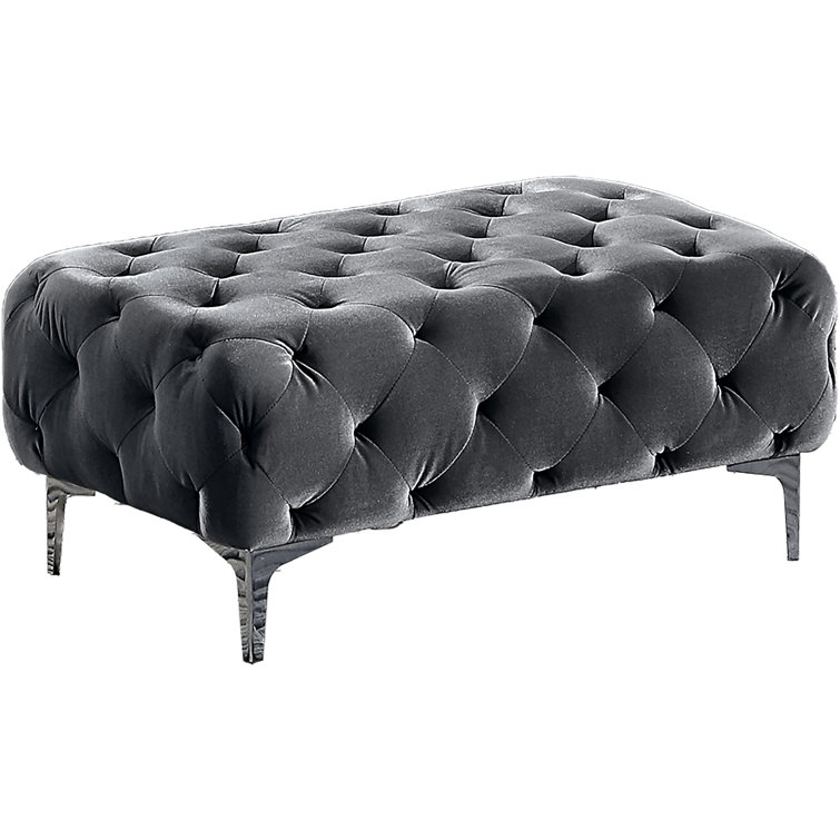 Everly Quinn Velvet Ottoman Wayfair
